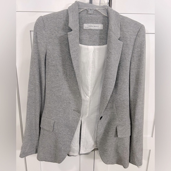Zara | Jackets & Coats | Zara Basic Womens Gray Blazer S Euc | Poshmark